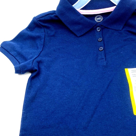 Shirts & Tops | Girls School Uniform Shirt Size 78 Medium Blue Collared ...